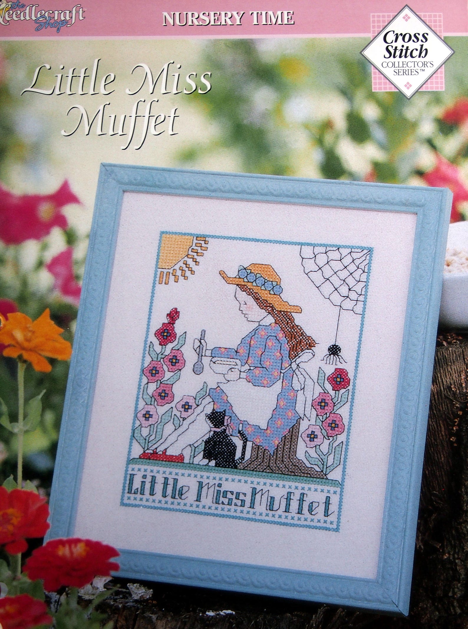 Little Miss Muffet by Polly Carbonari Nursery Time Cross - Etsy
