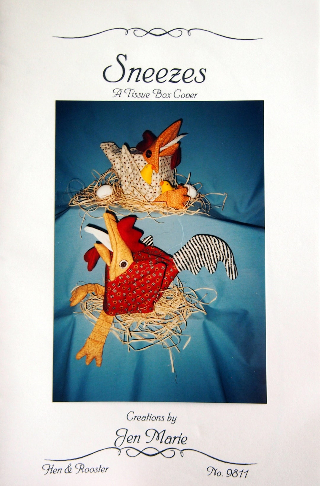 Hen & Rooster - Sneezes - A Tissue Box Cover by Jen Marie Vintage ...
