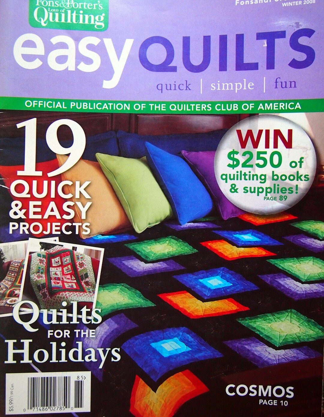 Easy Quilts by Fons & Porter Quilt Pattern Magazine Winter 2008 - Etsy