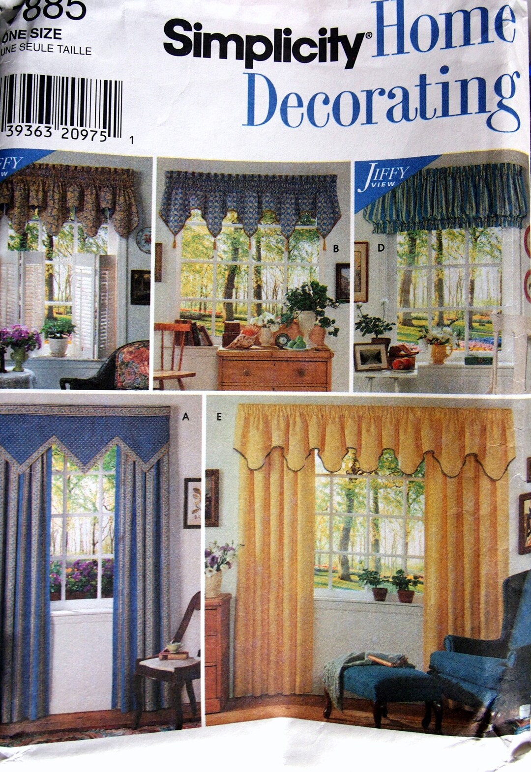 Window Treatments Simplicity Home Decorating 7885 Vintage Uncut Sewing Pattern 1997 - Etsy