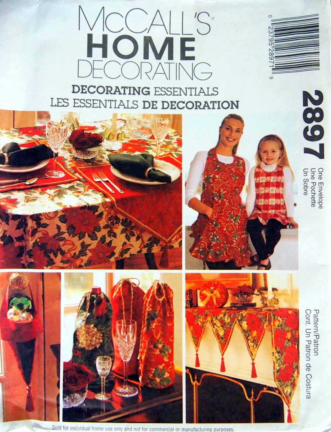 Christmas Decorating Mccall's Crafts 2897 Vintage Uncut Sewing Pattern ...