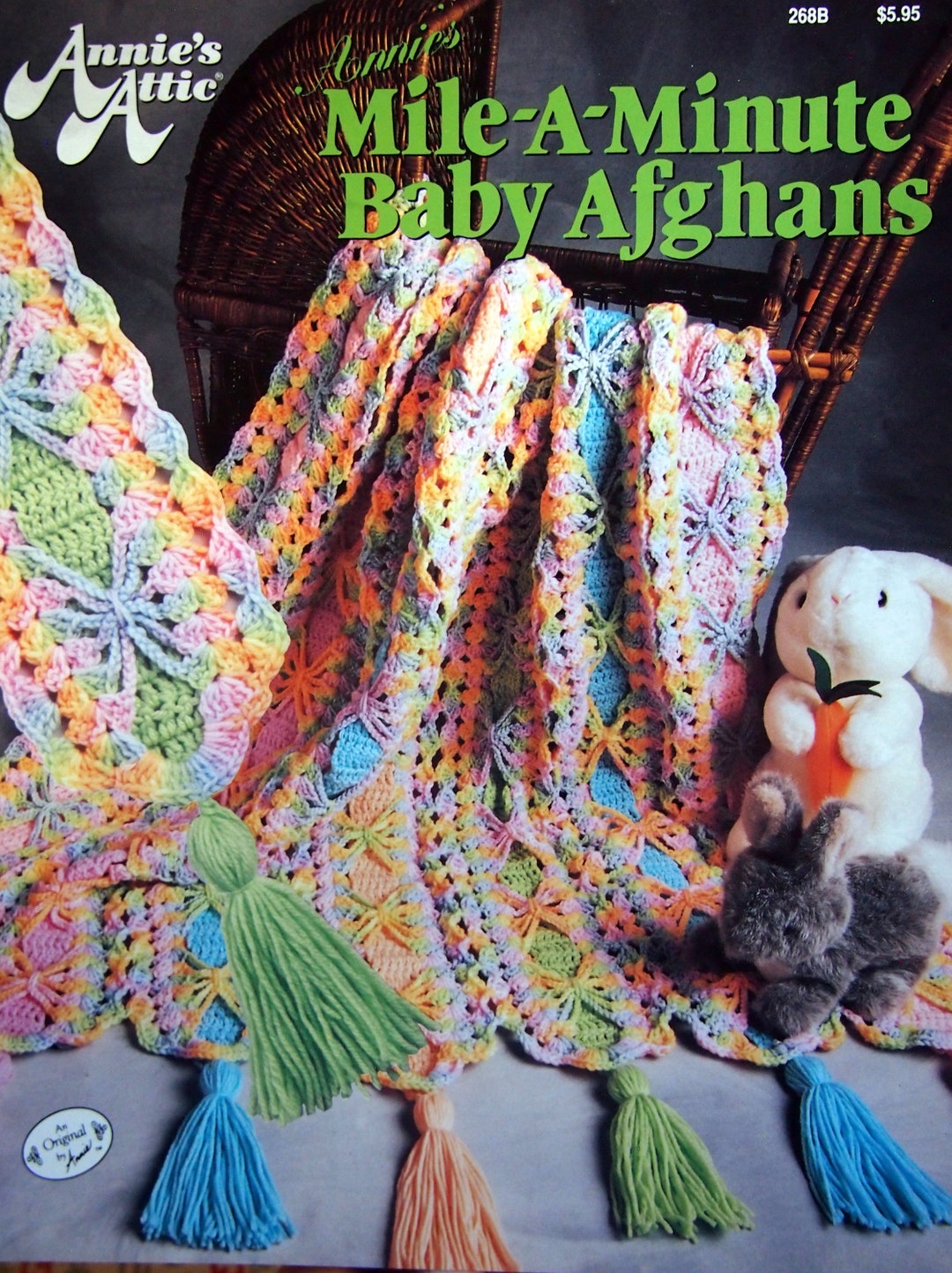 Annie's Mile A Minute Baby Afghans by Annie's Attic Vintage Crochet Pattern Leaflet 1991 - Etsy