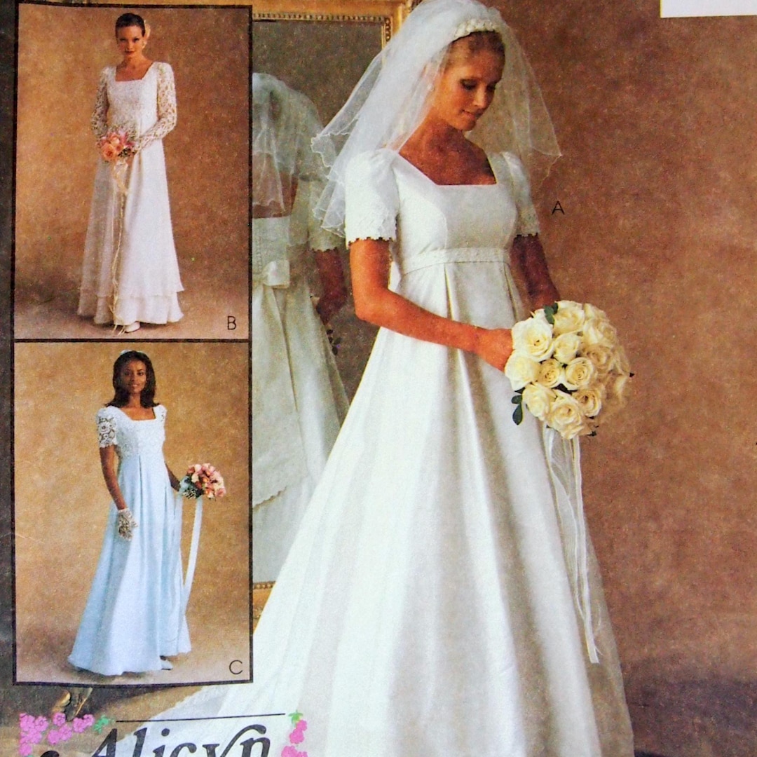 Misses' Bridal Gown and Bridesmaid Dress Size 18, 20, 22 Mccall's Alicyn 9135 Vintage Uncut ...