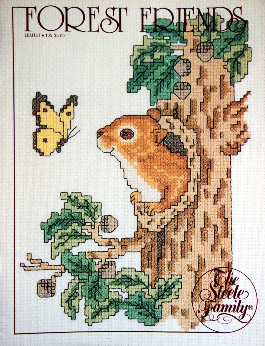 Forest Friends by the Steele Family Vintage Counted Cross Stitch ...