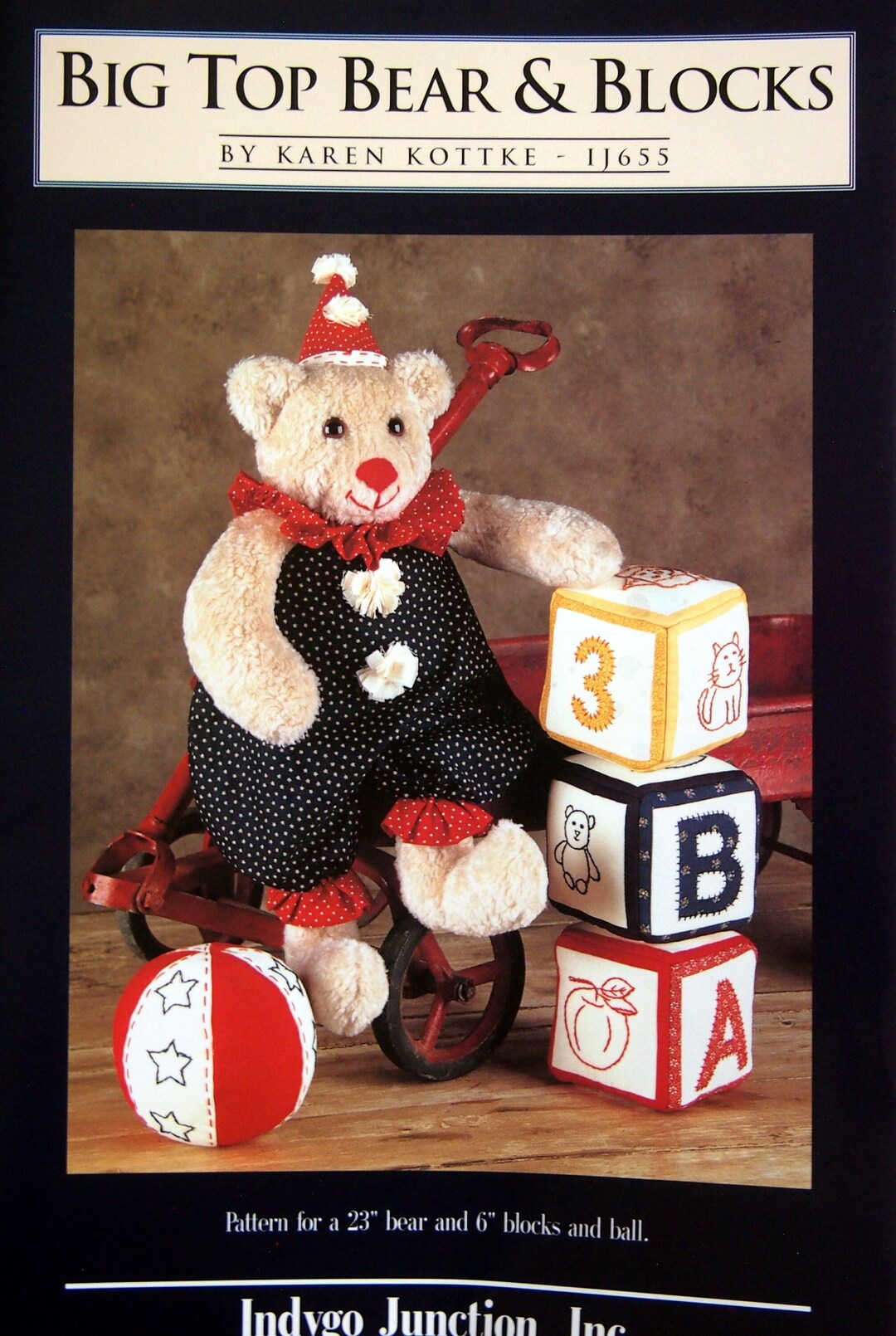 Big Top Bear & Blocks IJ655 by Karen Kottke and Indygo Junction Designs ...