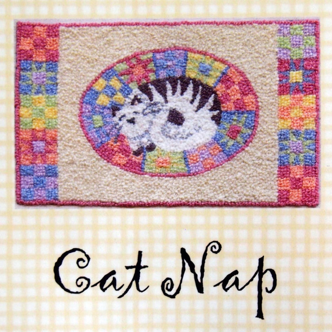 Cat Nap (with Fabric) by Teresa Layman Design Punchneedle Embroidery ...
