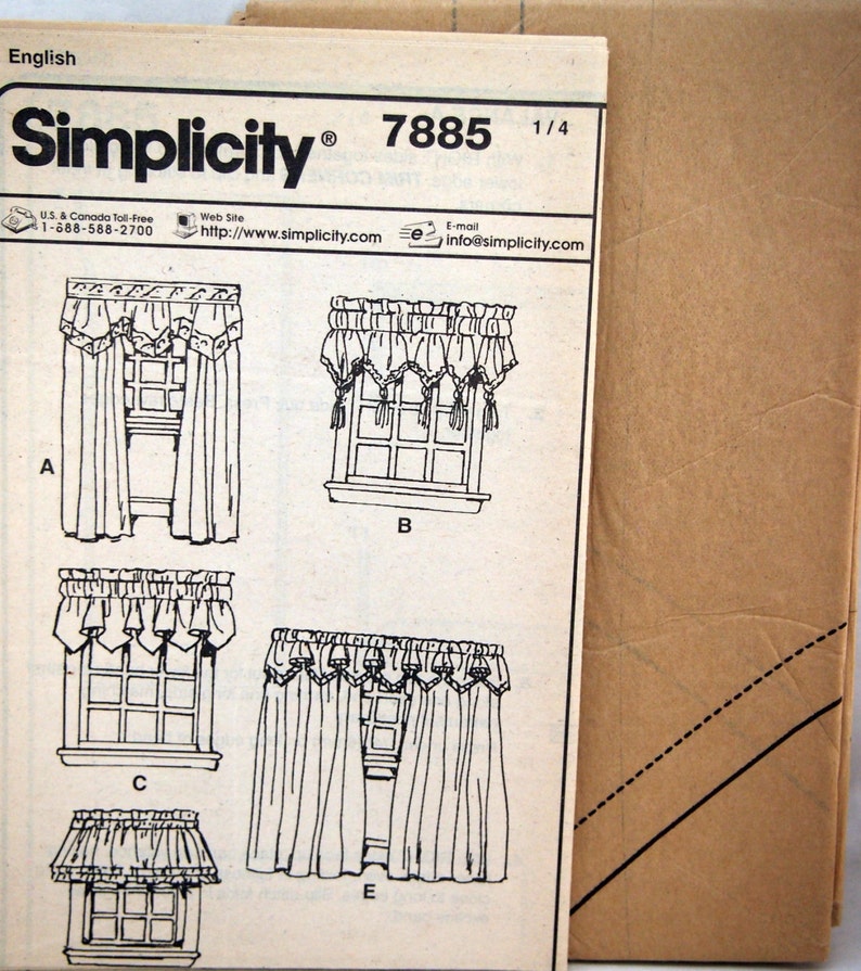 Window Treatments Simplicity Home 7885 Uncut Sewing Pattern | Etsy