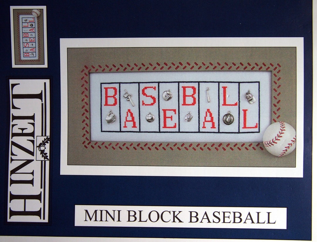 Mini Block Baseball by Hinzeit Small Cross Stitch Pattern Leaflet ...