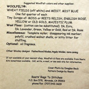 Rabbit and Bird Woolies - Two Pin Cushions or Ornaments by Reets' Rags ...