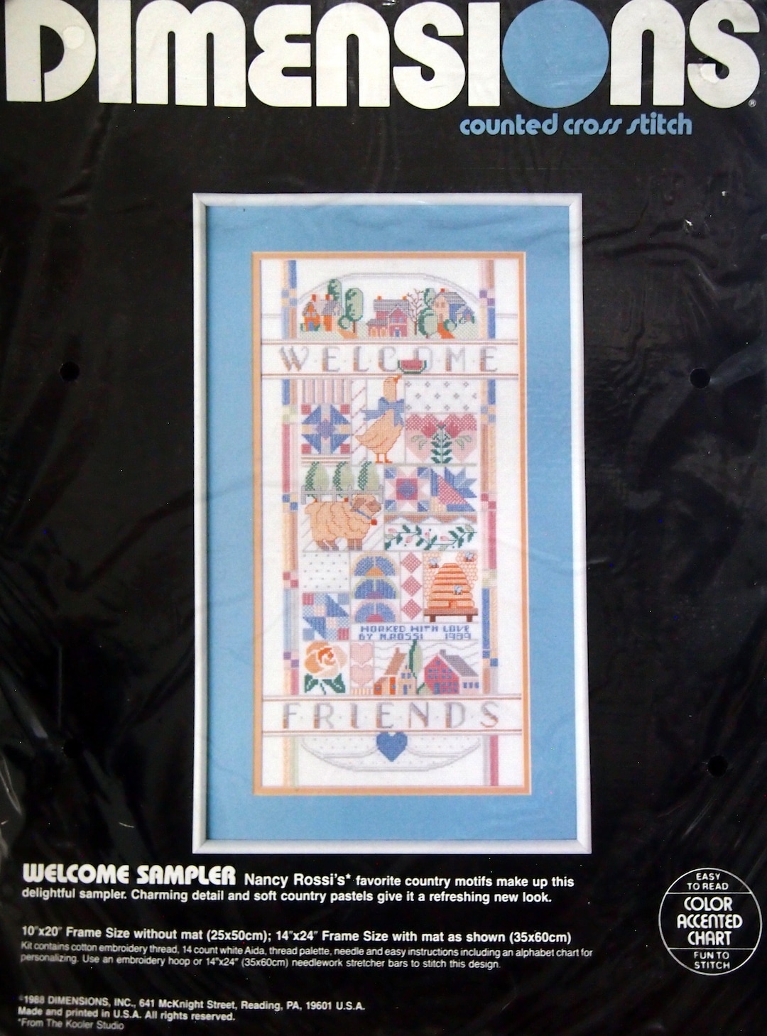 Welcome Sampler by Nancy Rossi and Dimensions Vintage Cross Stitch Kit ...