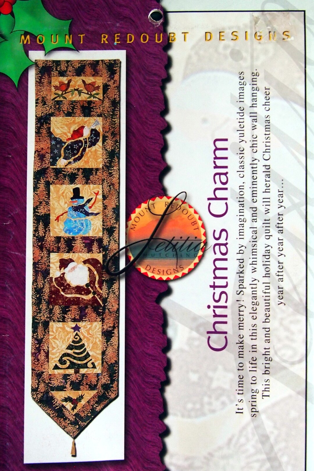 Christmas Charm by Mount Redoubt Designs Vintage Wall Quilt Pattern ...