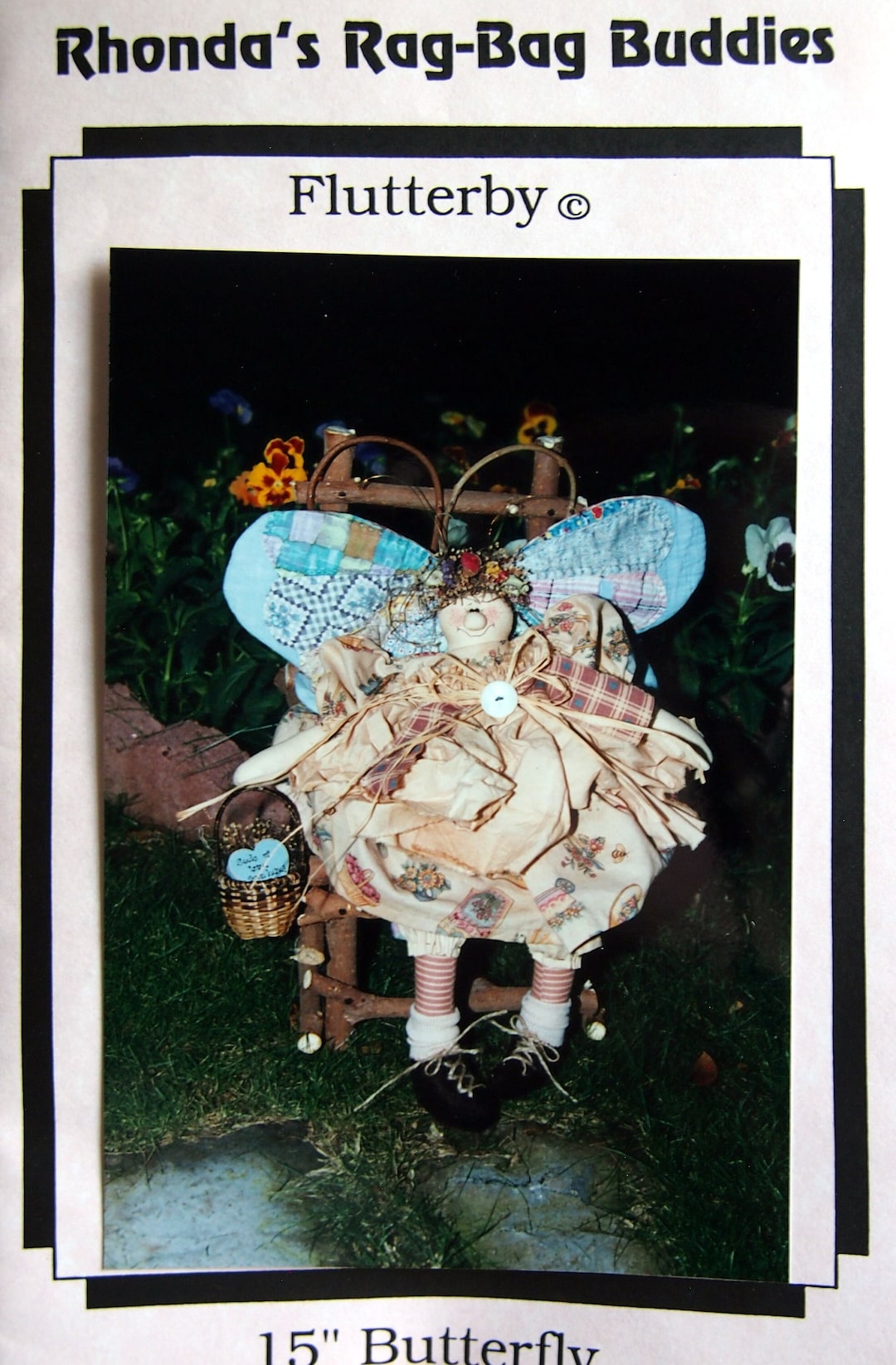 Flutterby - 15-inch Butterfly by Rhonda's Rag-bag Buddies Vintage ...