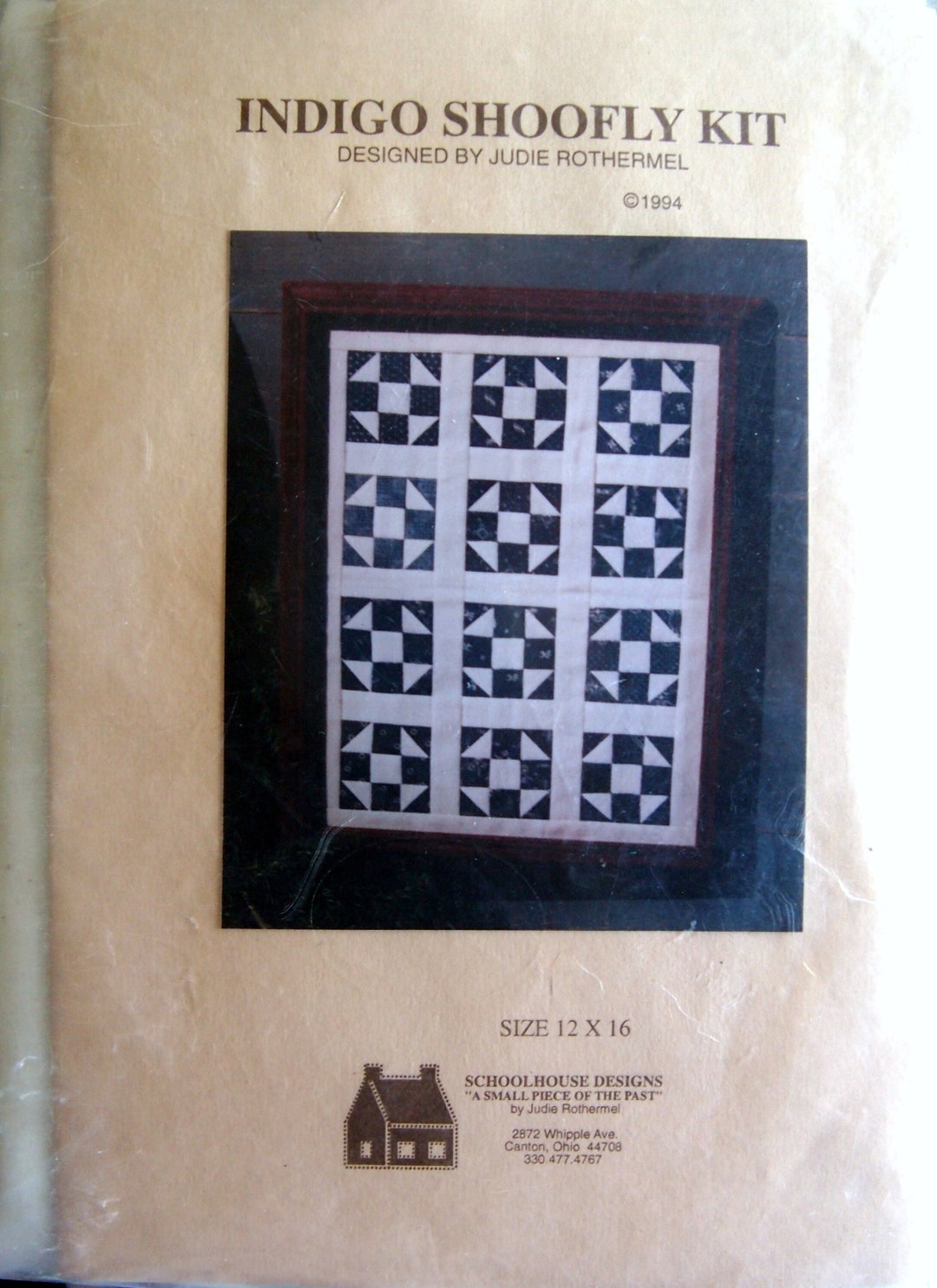 Indigo Shoofly Kit by Judie Rothermel and Schoolhouse Designs Vintage ...