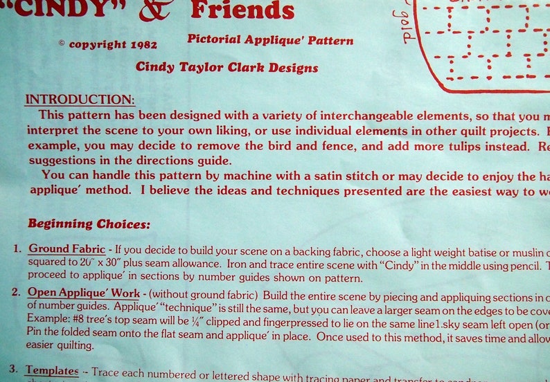 Cindy & Friends Pictorial Applique by Cindy Taylor Clark | Etsy