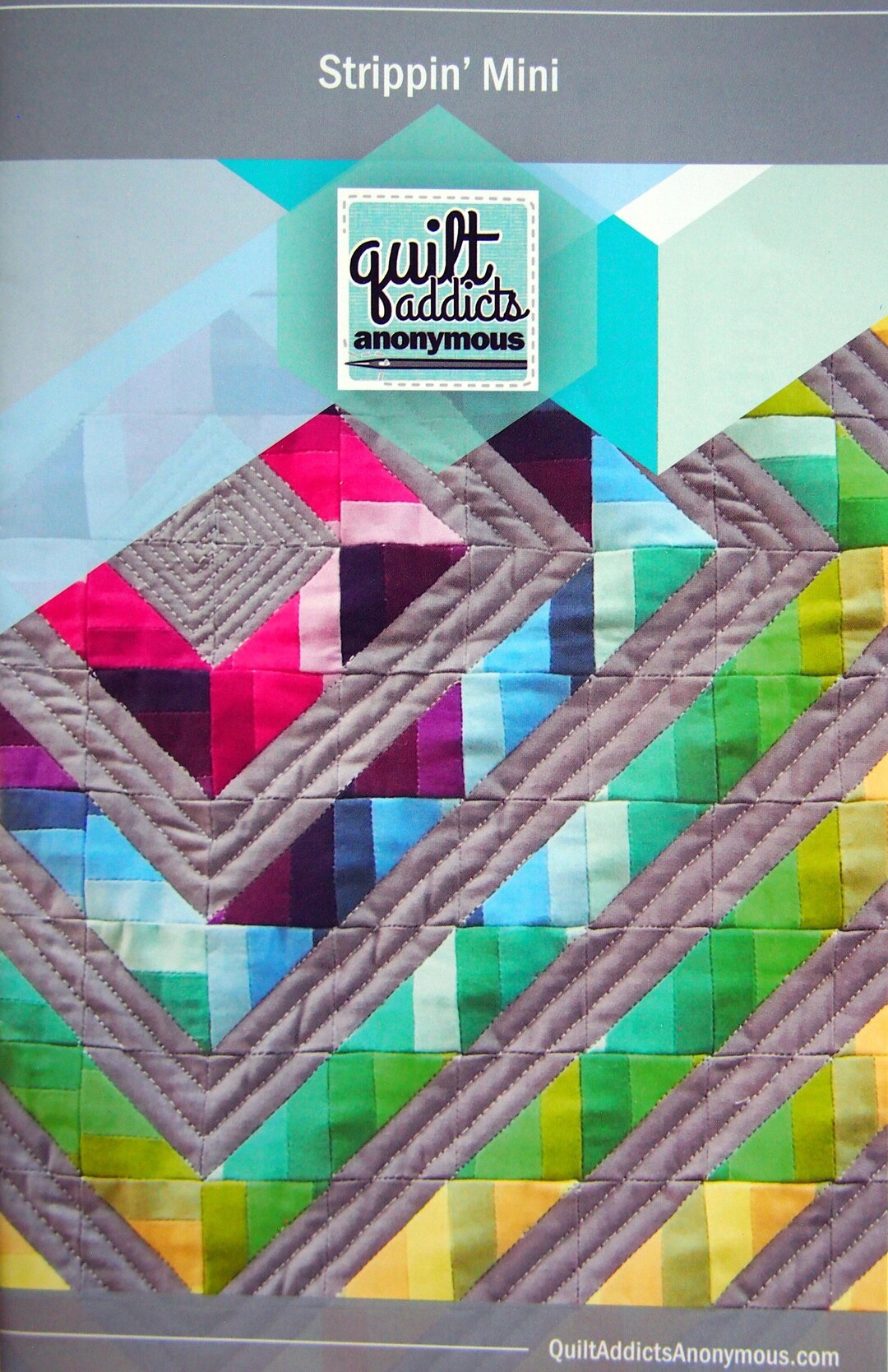 Strippin' Mini by Quilt Addicts Anonymous Quilt Pattern Packet 2016 - Etsy