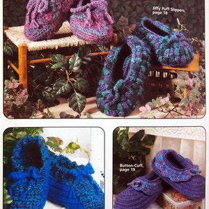 Big Book of Slippers Vintage Crochet Pattern Booklet 1997 - Etsy