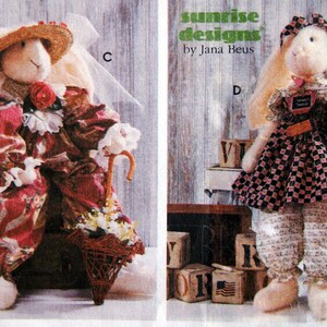 24-inch Rabbits and Clothes Simplicity Crafts 7459 Vintage Uncut Sewing ...
