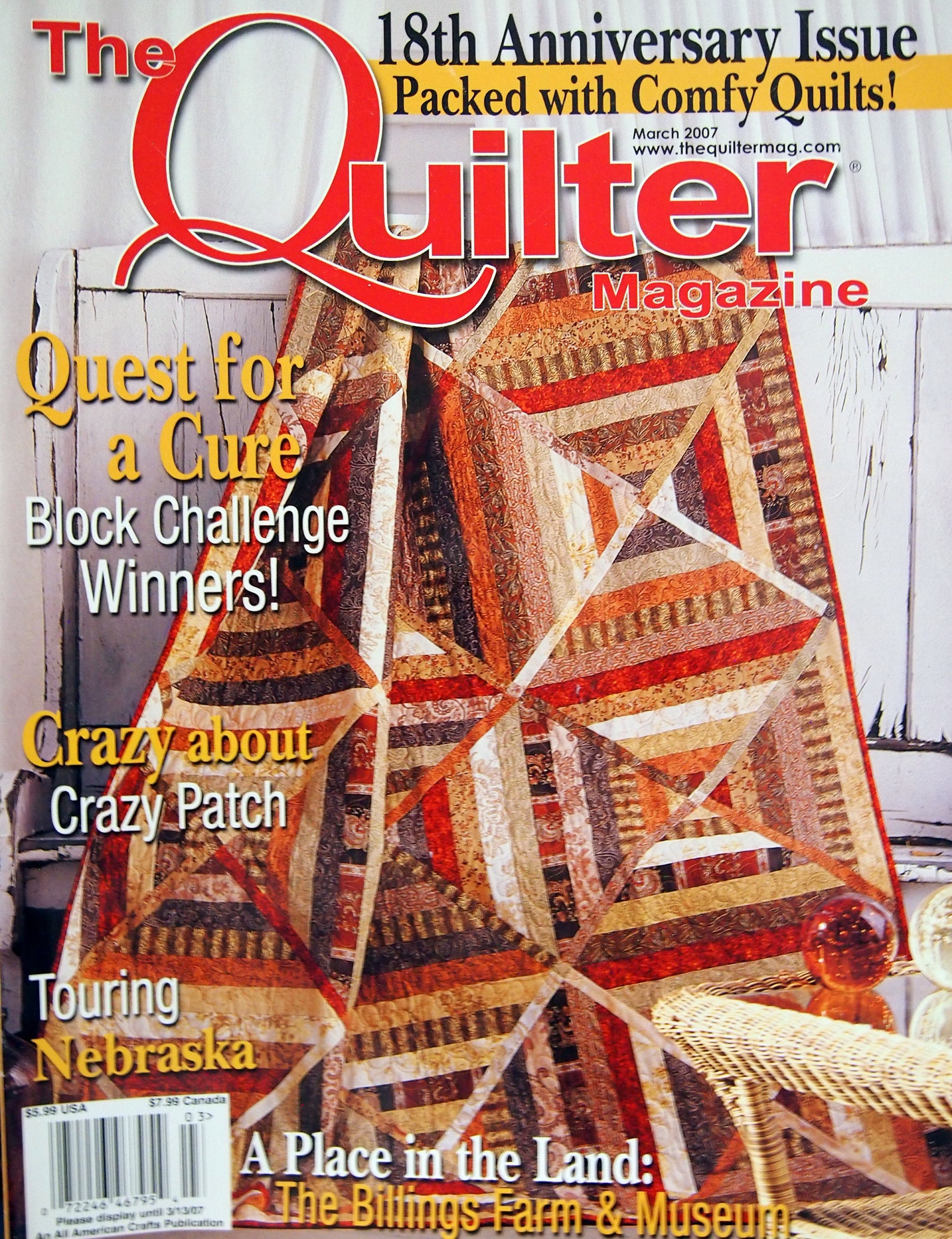The Quilter Magazine 18th Anniversary Issue Quilt Pattern Magazine ...