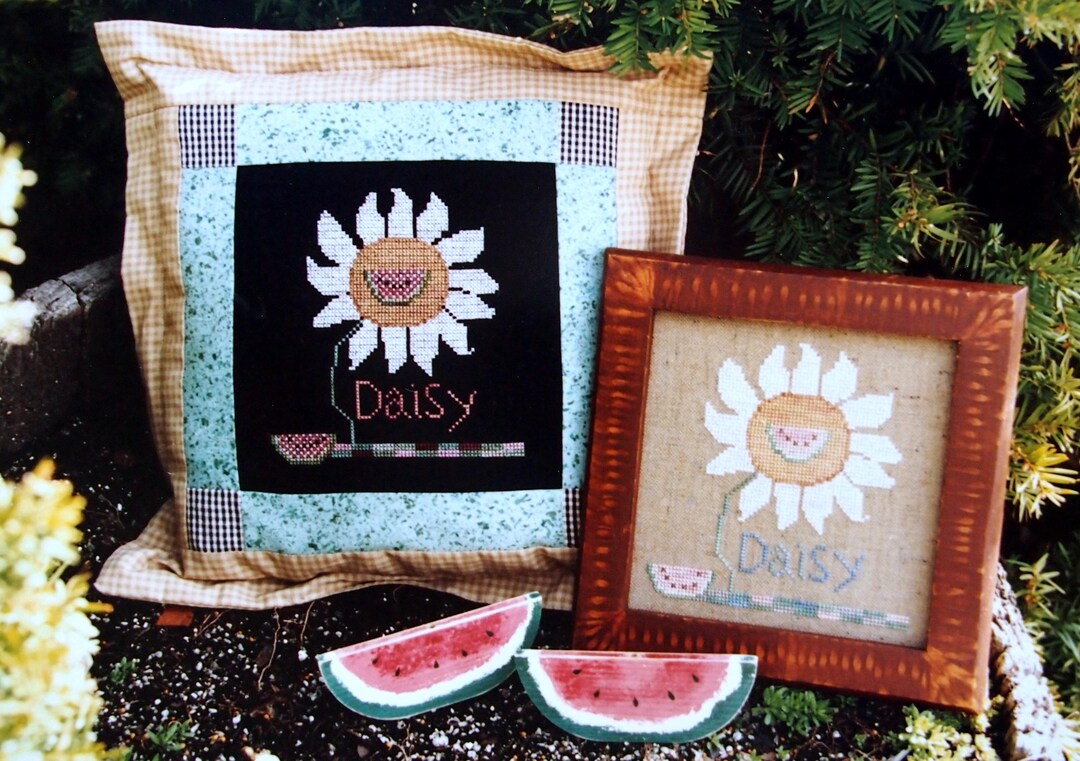 Daisy N' Watermelon by Fanci That Vintage Counted Cross Stitch Pattern ...