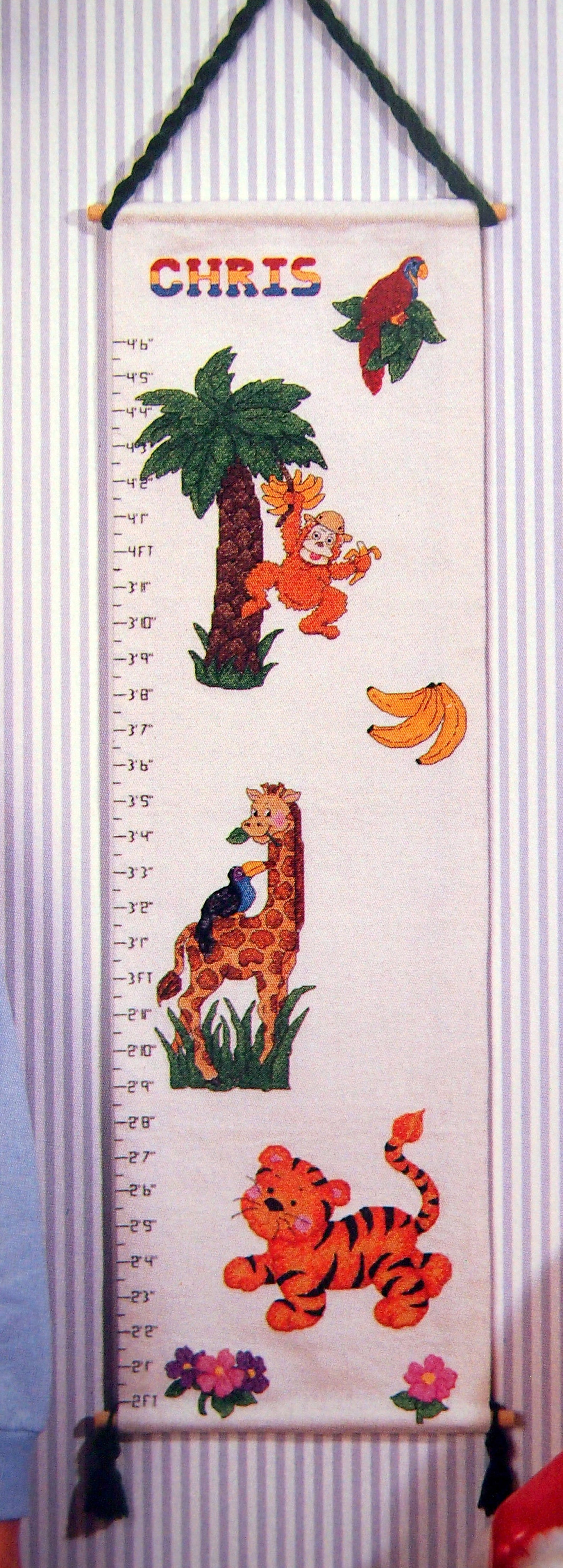 Jungle Pals Grow Chart by Color Charts Vintage Cross Stitch - Etsy