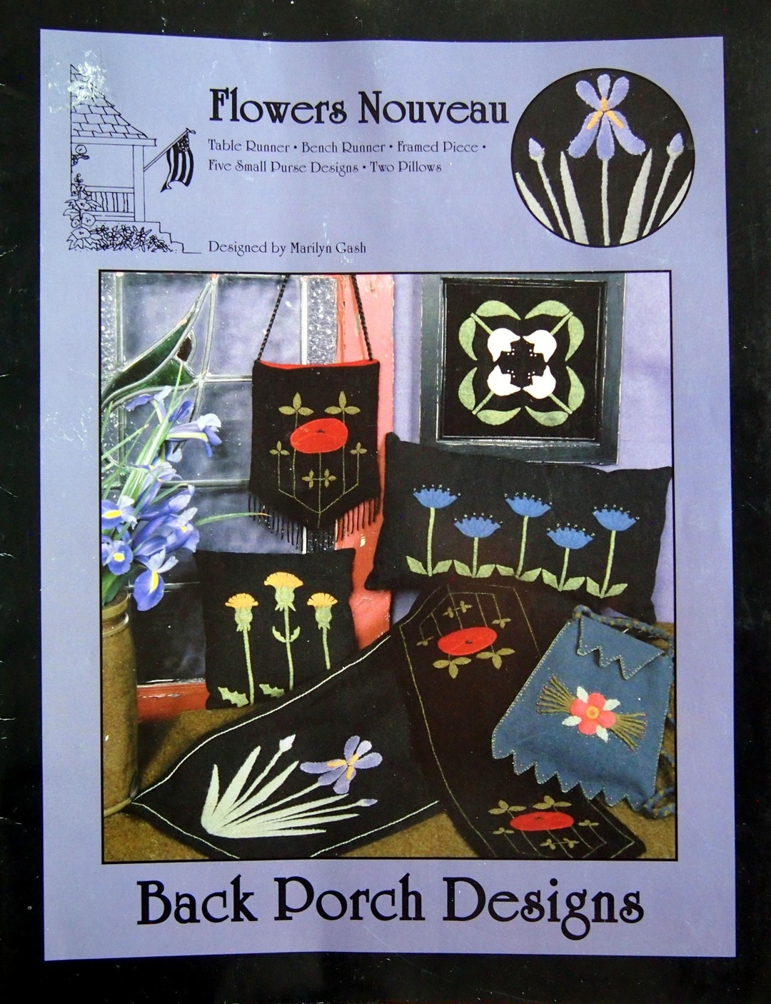 Flowers Nouveau by Marilyn Gash and Back Porch Designs Vintage Wool ...