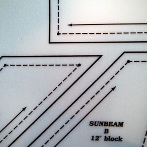 Sunbeam (with Template) by Spinning Spools Vintage Quilt Pattern ...