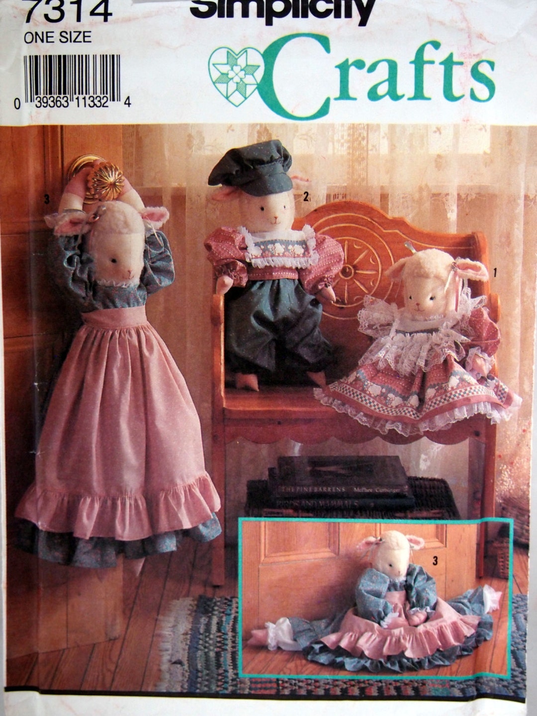 Lamb Doll and Draft Stopper With Clothes - One Size Simplicity Crafts ...