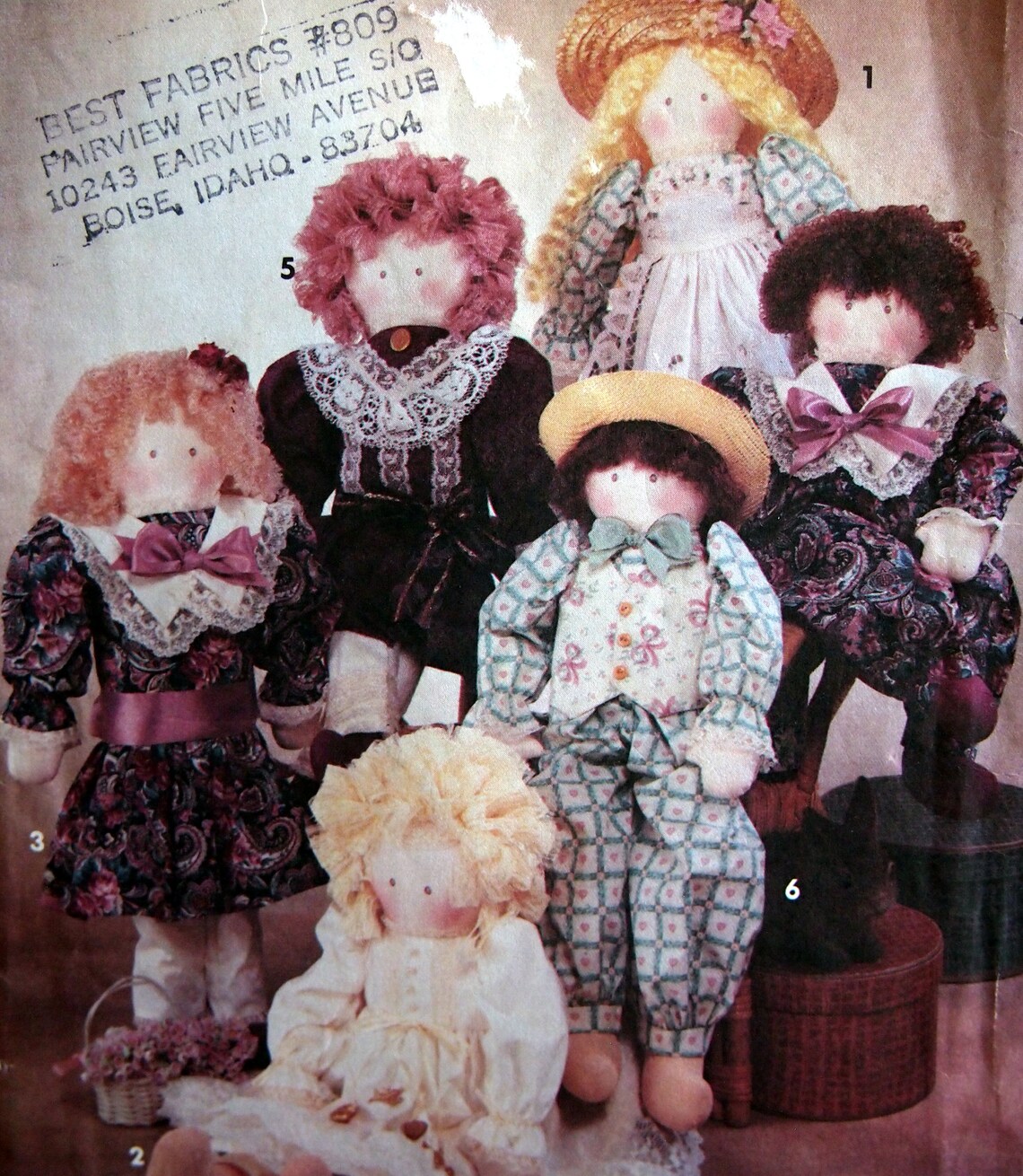 Doll and Wardrobe Simplicity Crafts 7820 Vintage Uncut Sewing - Etsy