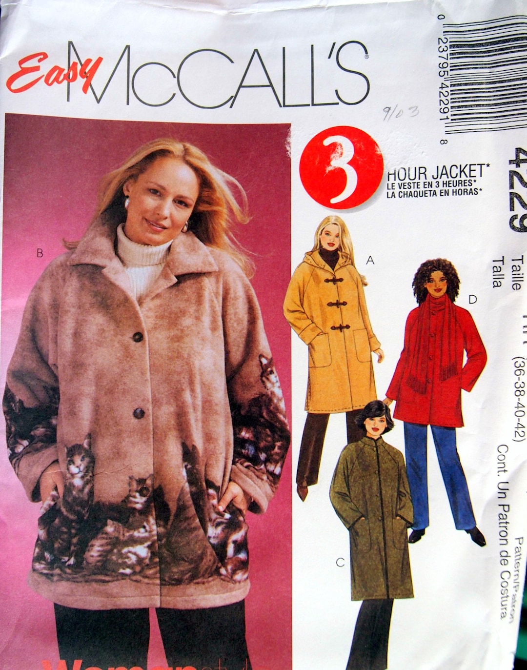 Women's Unlined Jacket in Two Lengths and Scarf Size 18W, 20W, 22W, 24W ...