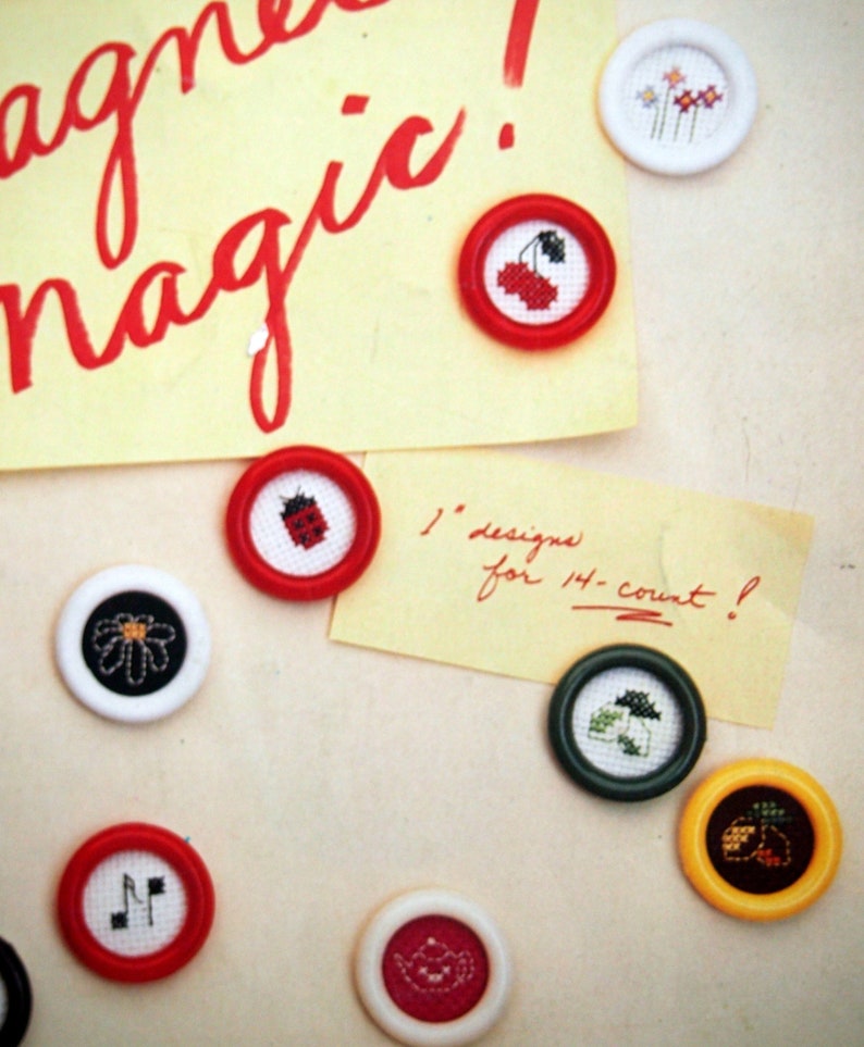 Magnet Magic by Jeannie Perry Vintage Cross Stitch Pattern - Etsy