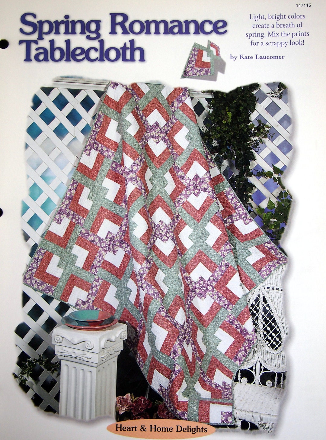 Spring Romance Tablecloth by Kate Laucomer and Creative Scrap Quilting ...