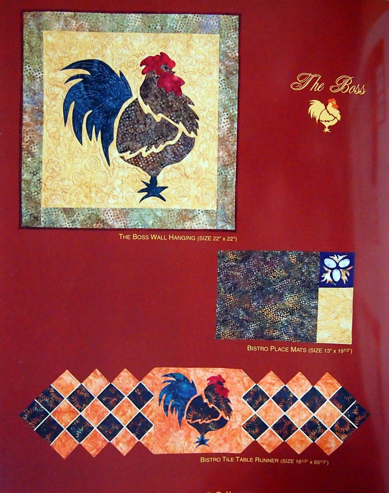 Le Chef by Letitia Hutchings and Mount Redoubt Designs Vintage Applique ...