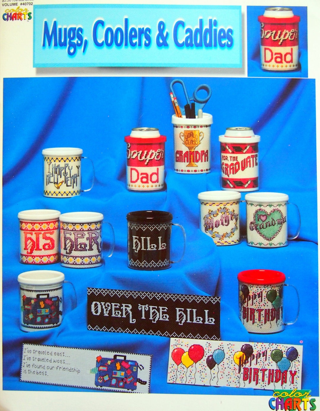 Mugs, Coolers & Caddies Cross Stitch Pattern Leaflet Undated - Etsy