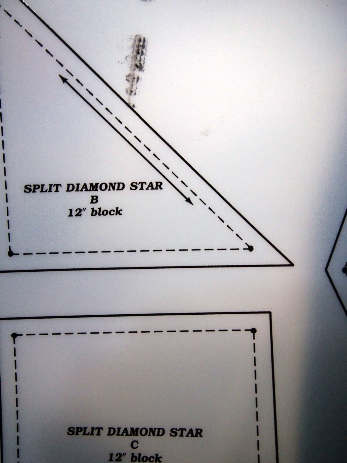 Split Diamond Star (with Template) by Spinning Spools Vintage Quilt ...