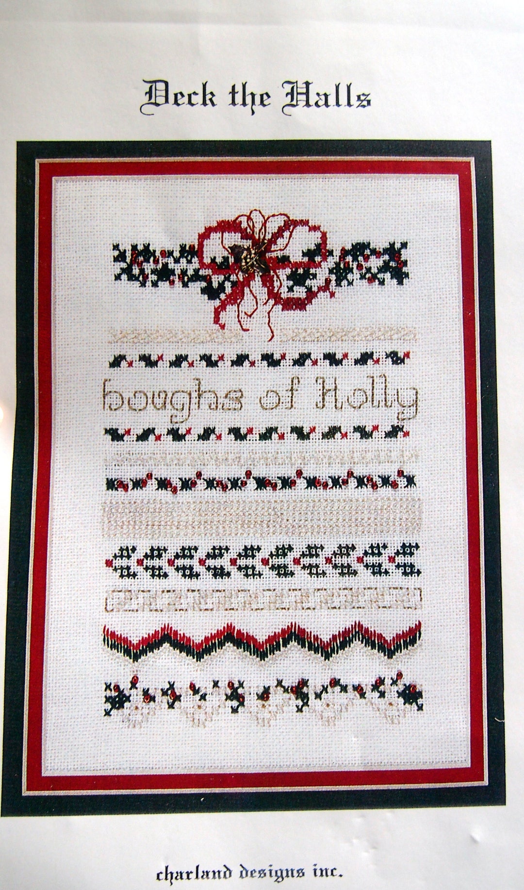 Deck the Halls by Charland Designs, Inc. Vintage Cross Stitch Pattern ...