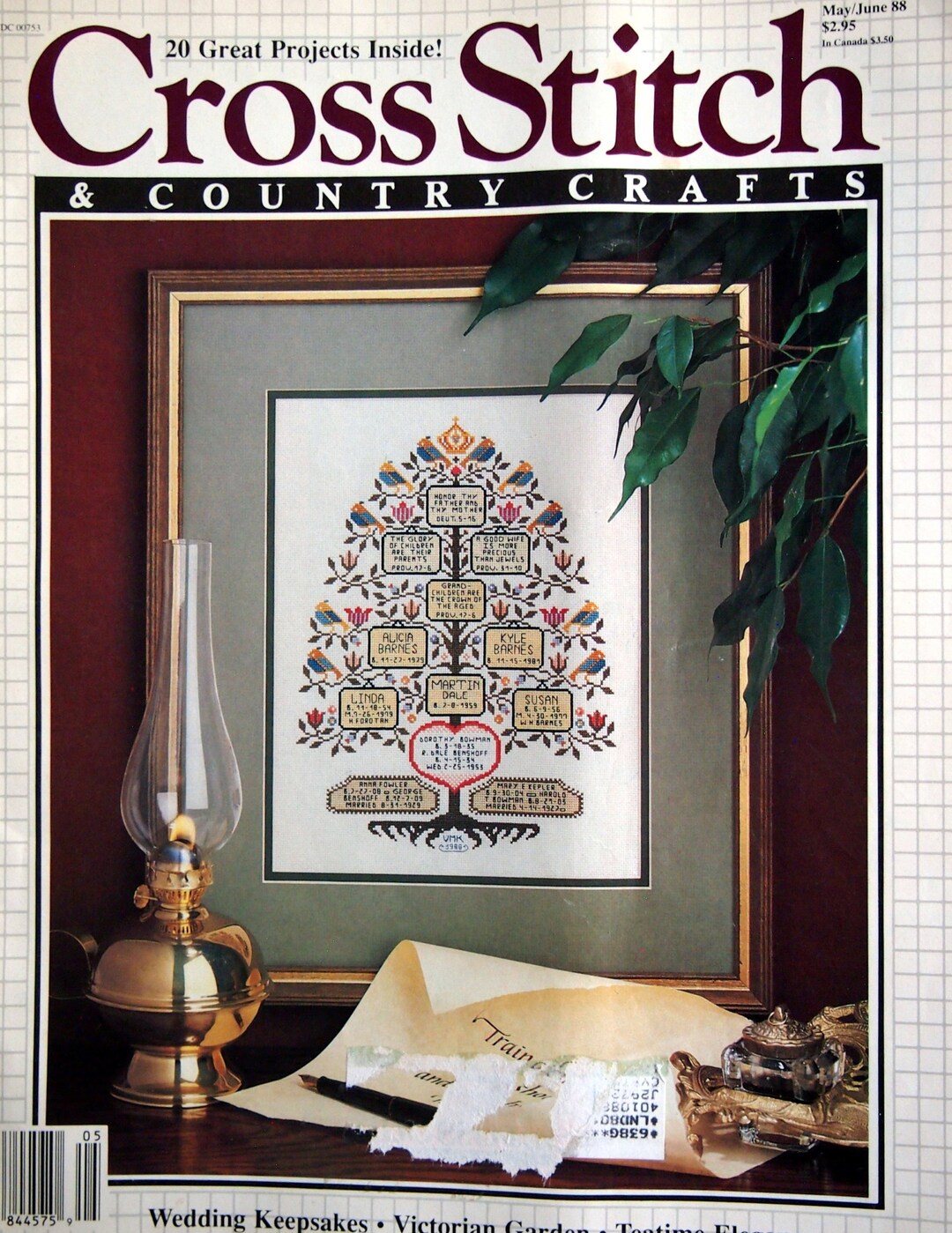 Cross Stitch and Country Crafts Vintage Cross Stitch Pattern Magazine ...