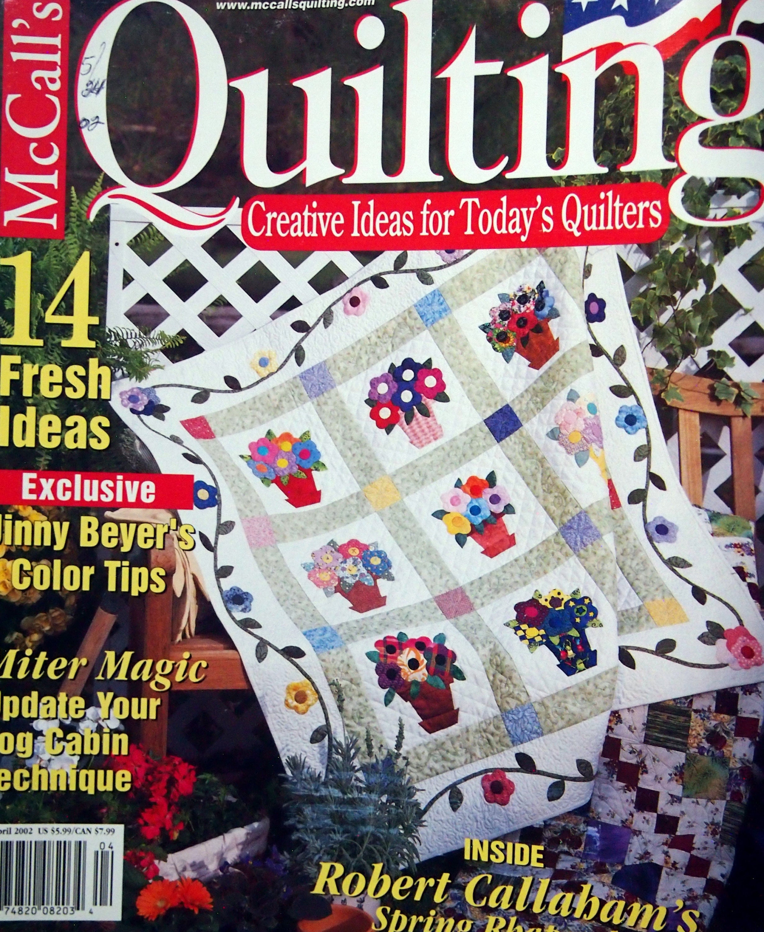 Mccall s Quilting Creative Ideas for Today s Quilters Vintage Quilt Pattern Magazine April 2002 Etsy UK