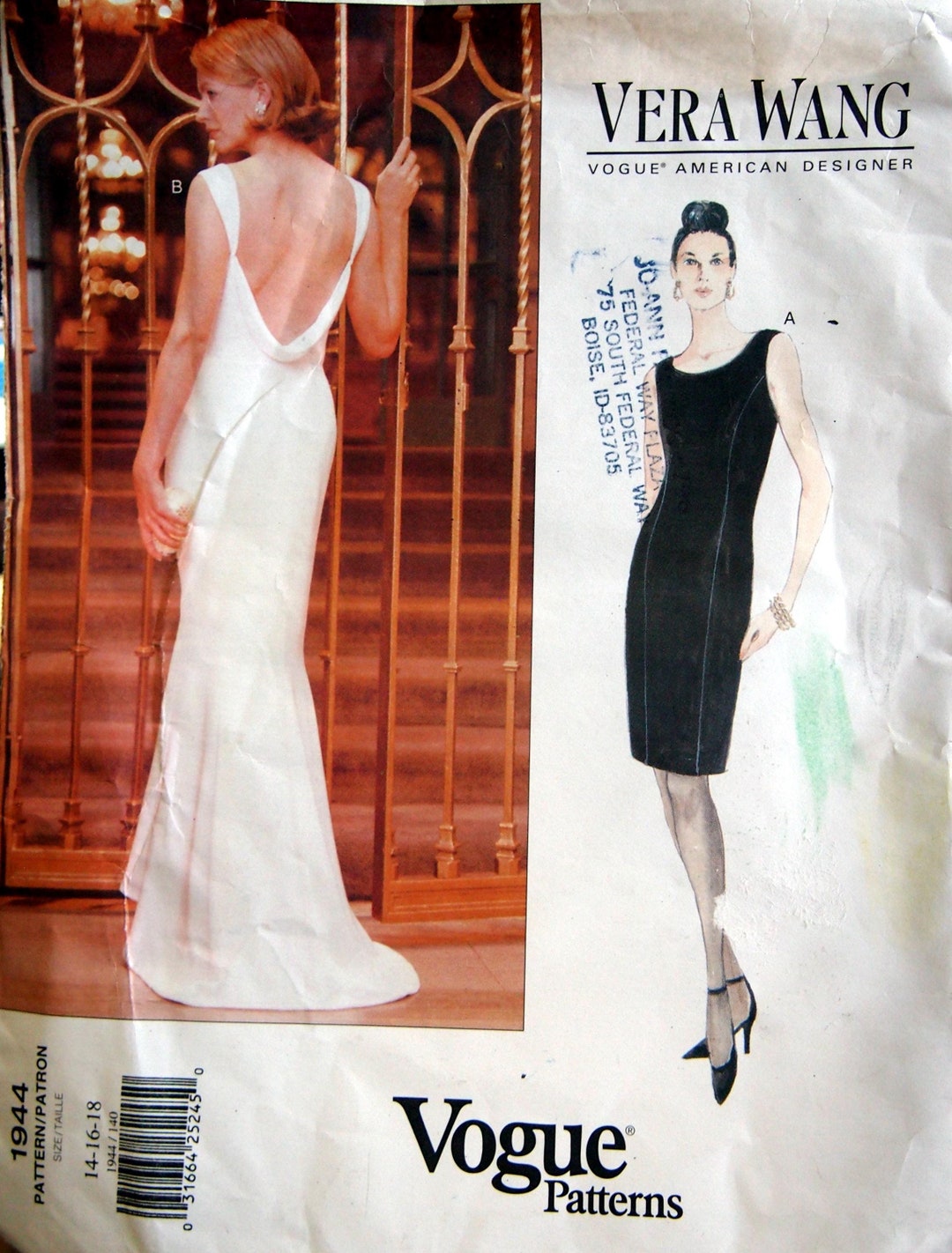 Misses'/misses' Petite Dress Vera Wang Vogue American Designer Size 14 ...