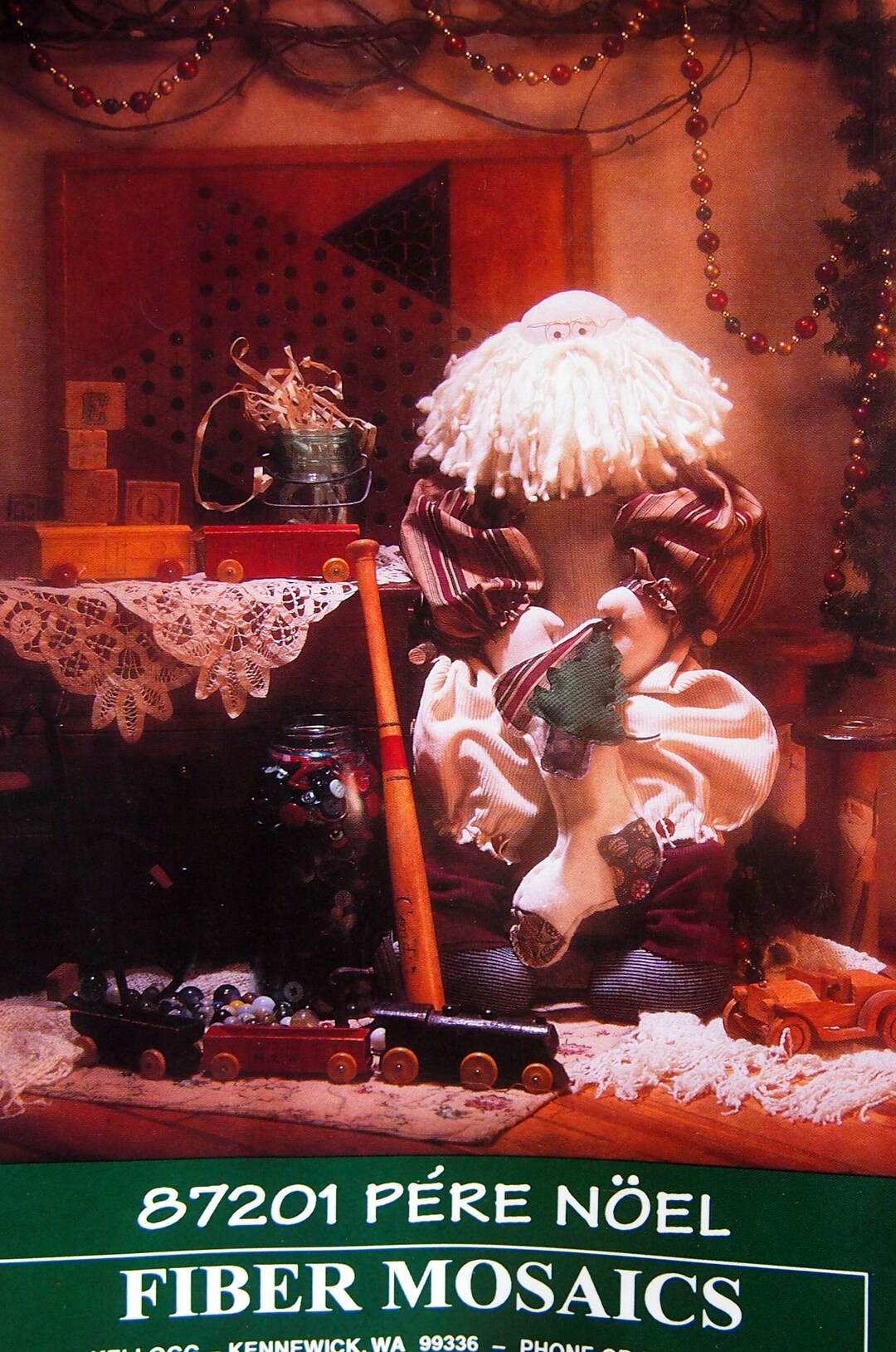 Pere Noel by Fiber Mosaics Vintage Uncut Sewing Pattern Packet 1994 - Etsy