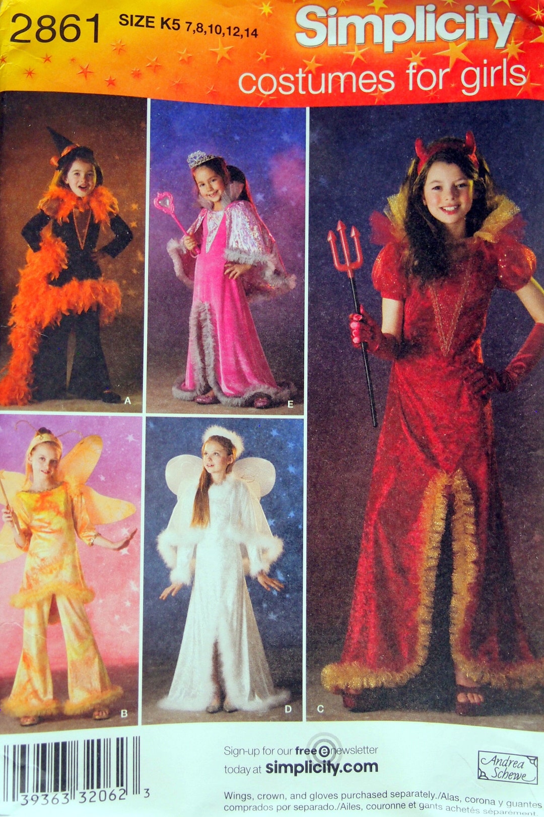 Child's and Girls' Costumes Size 7, 8, 10, 12, 14 Simplicity Costumes ...