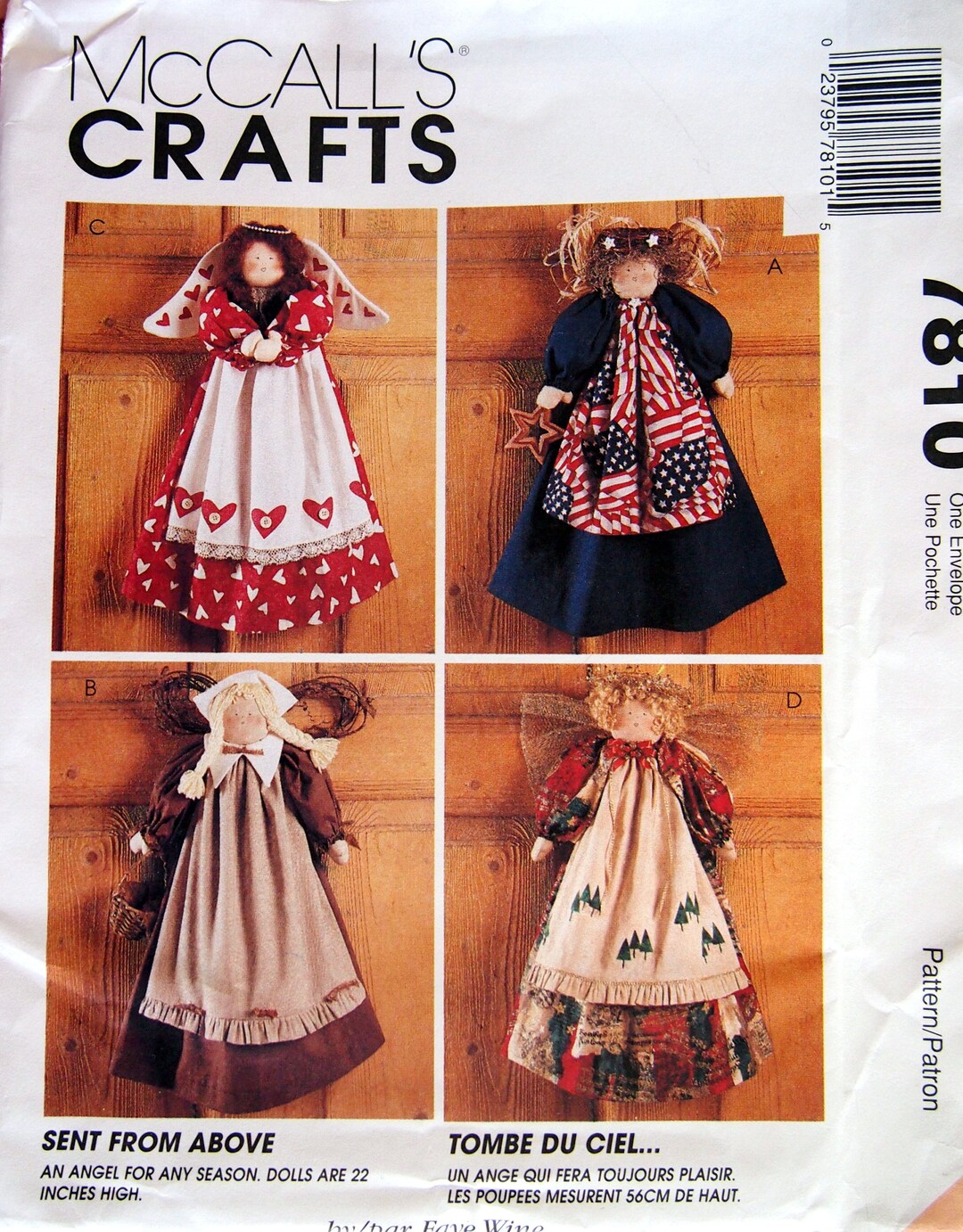 Angels Mccall's Crafts 7810 Vintage Uncut Sewing Pattern 1995 - Etsy