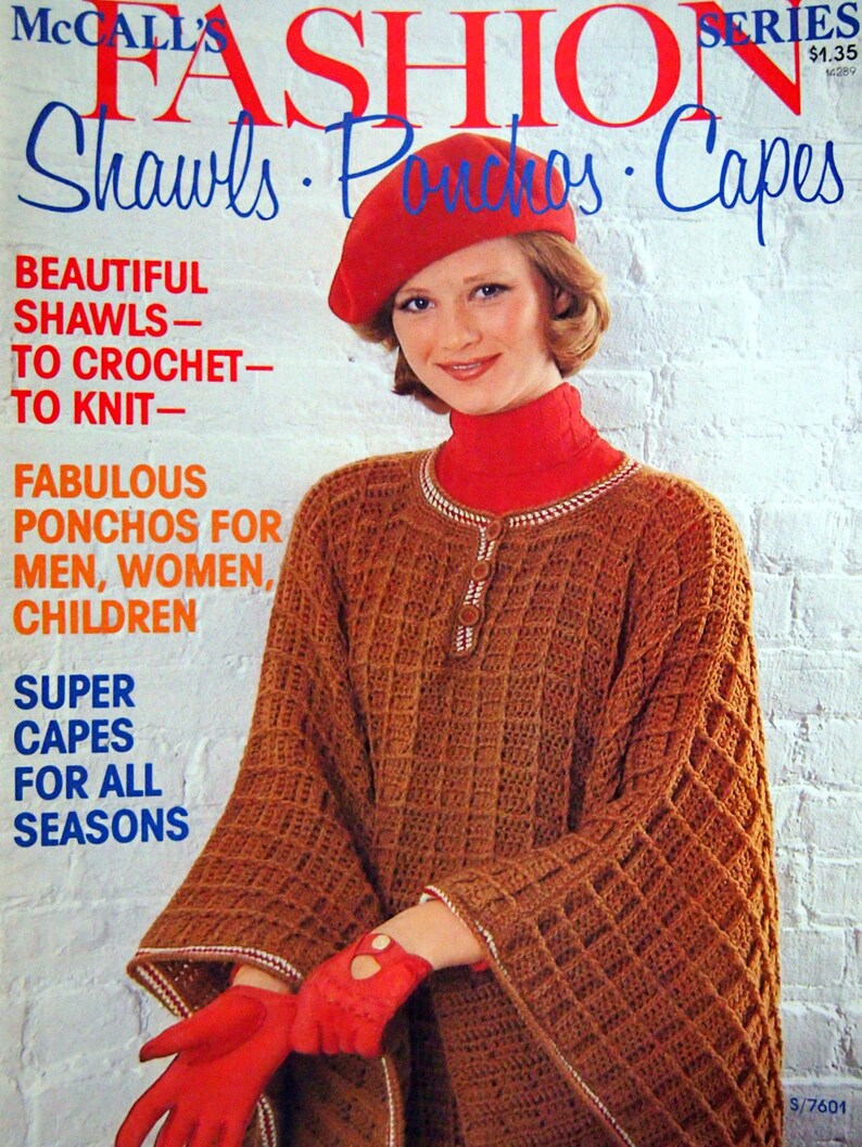 Mccall's Fashion Series - Shawls, Ponchos, Capes Vintage Knitting and ...
