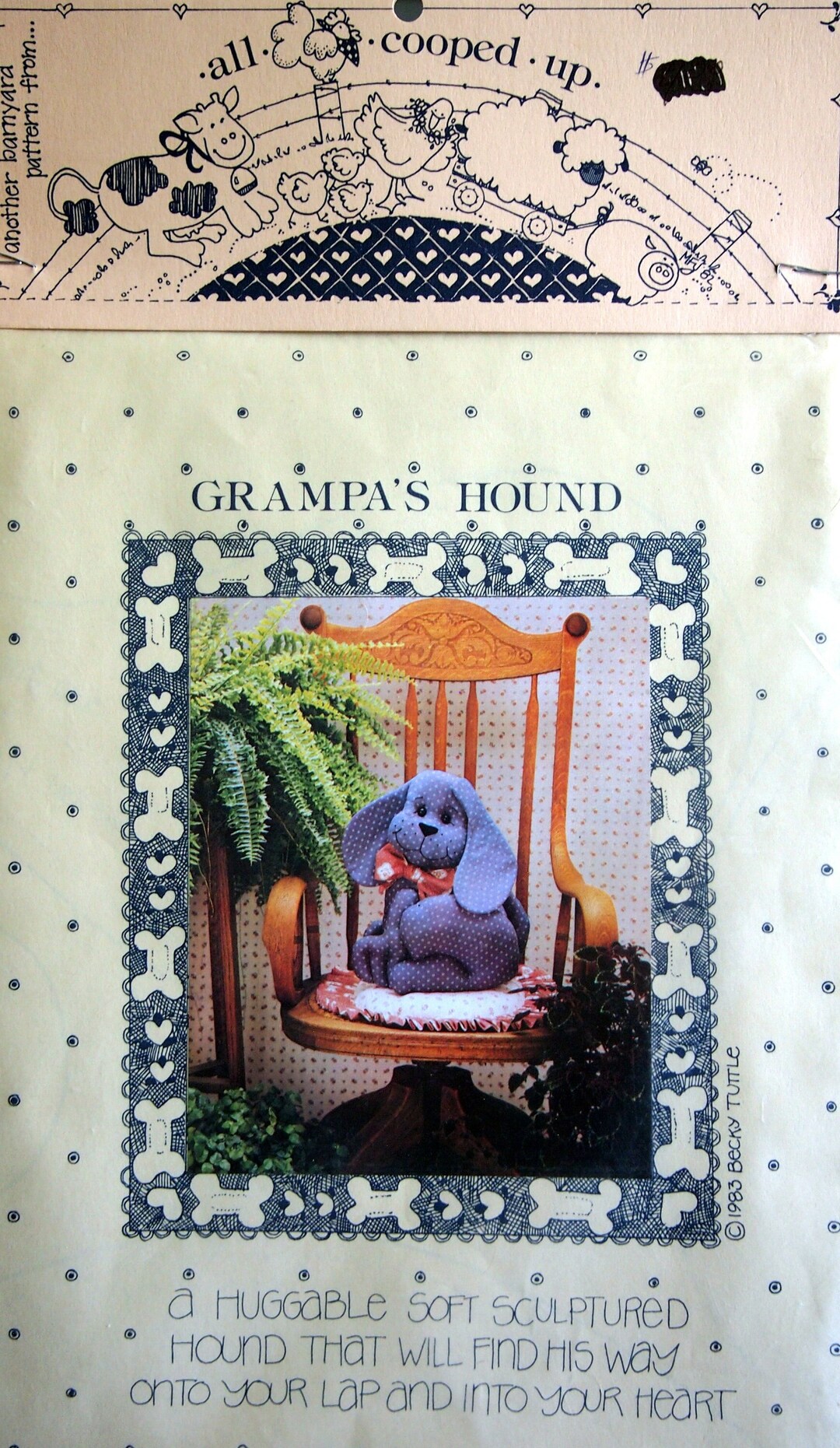Grampa's Hound by Becky Tuttle and All Cooped up Vintage Uncut Sewing ...