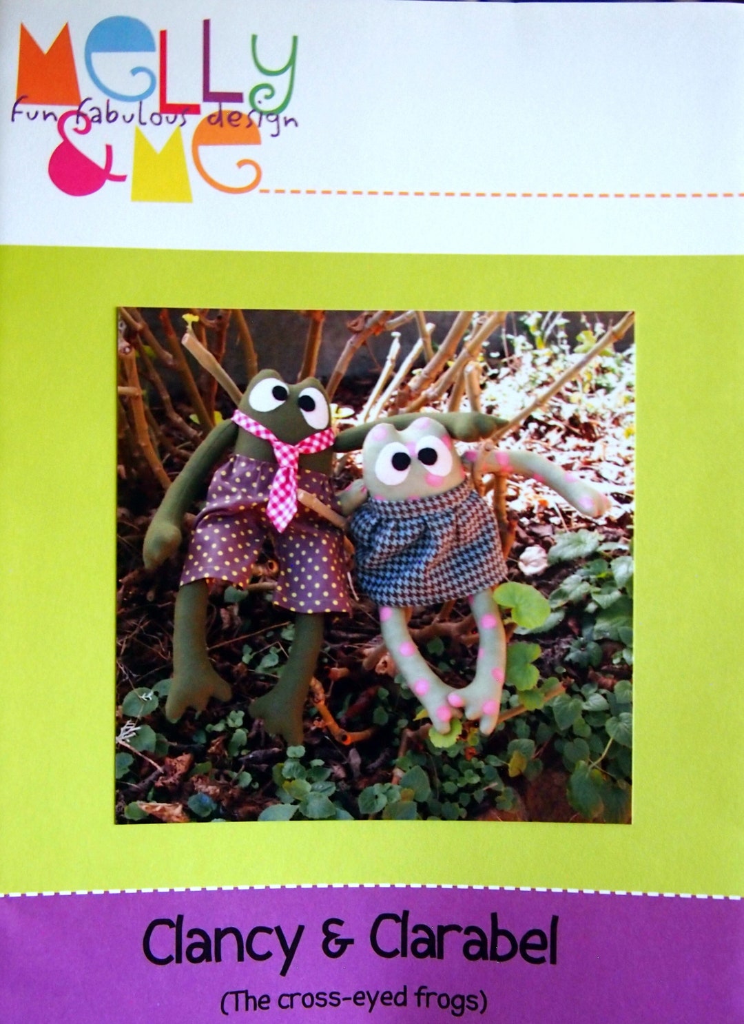 Clancy and Clarabel the Cross-eyed Frogs by Melly & Me Uncut - Etsy