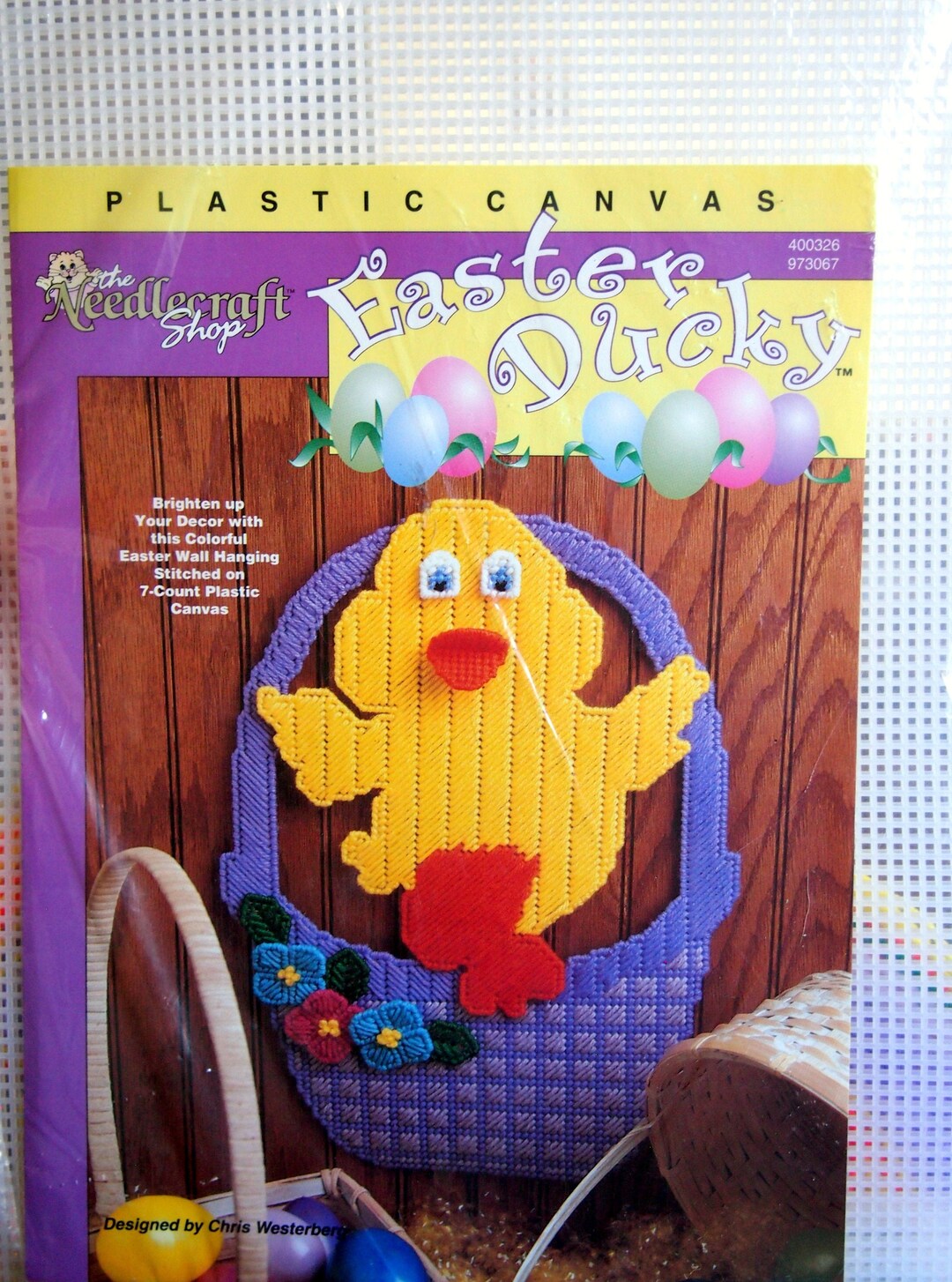 Easter Ducky by Chris Westerberg Vintage Easter Plastic Canvas Kit 1998 ...