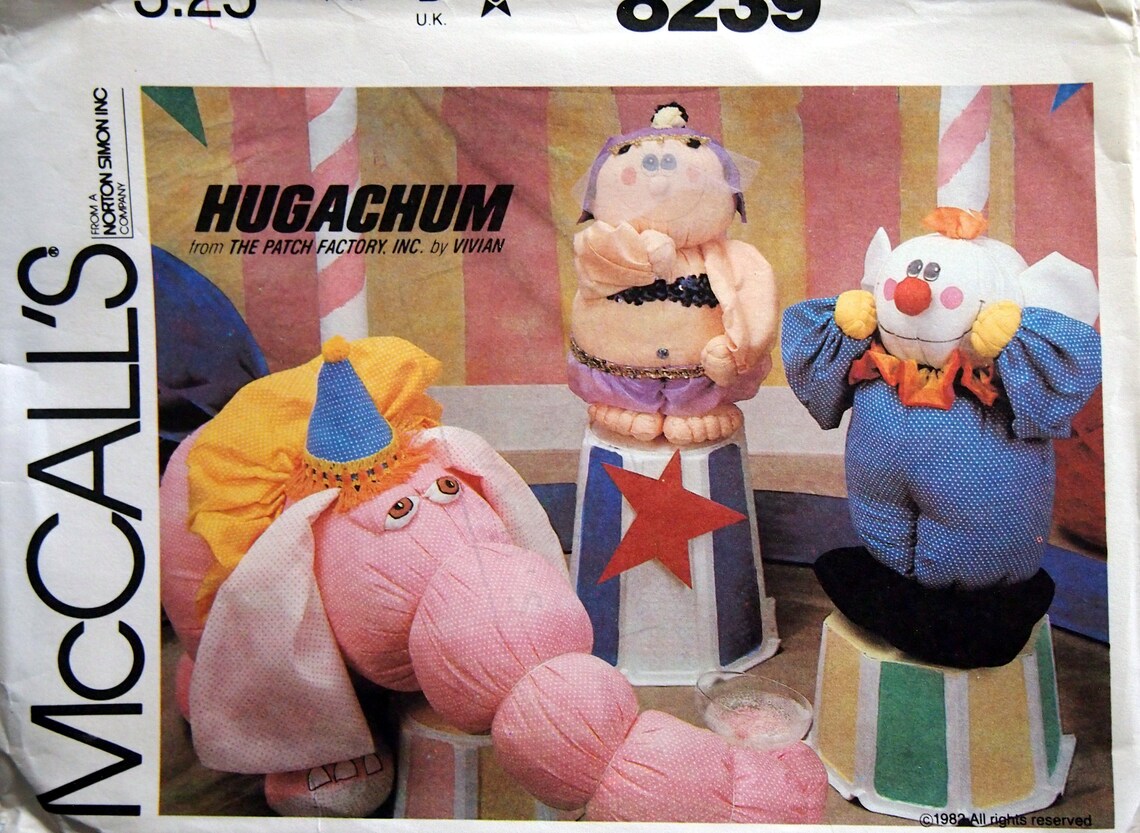 Hugachum Circus Mccall's 8239 Vintage Uncut Sewing Pattern | Etsy
