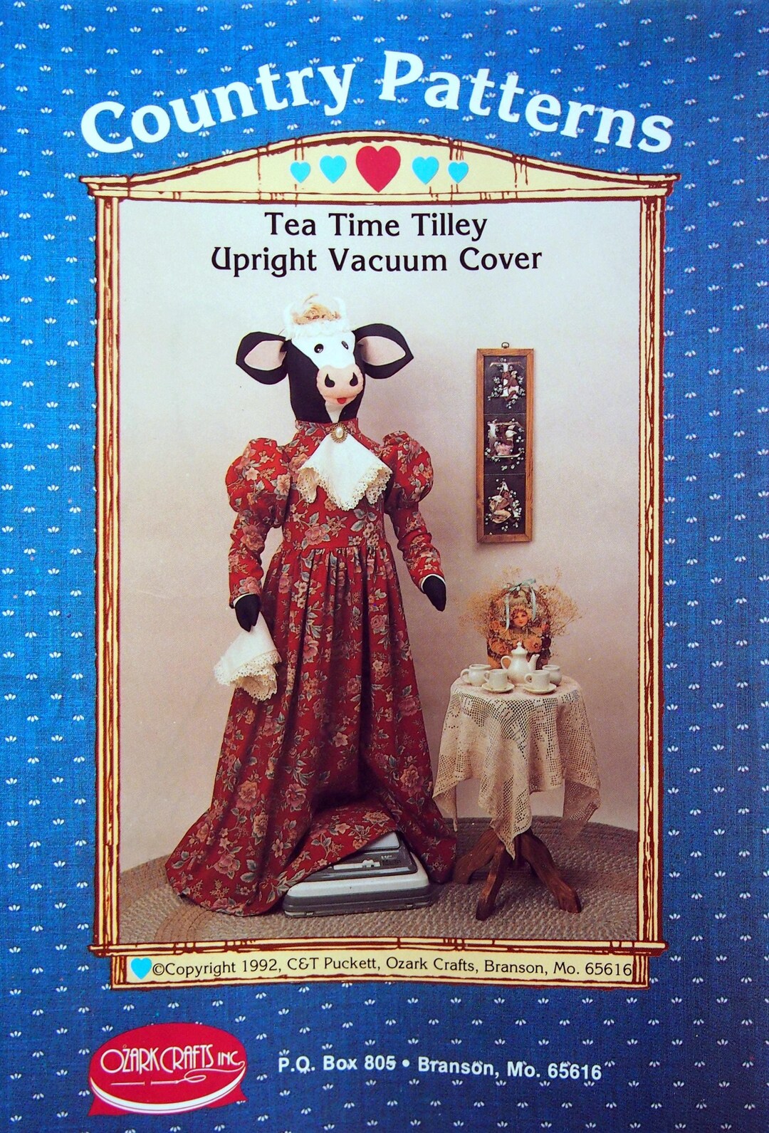 Tea Time Tilley Upright Vacuum Cover by Ozark Crafts Vintage Uncut ...