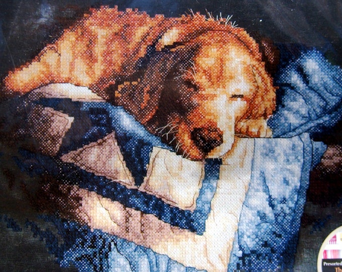 Snooze by Sueellen Ross and Dimensions Stamped Cross Stitch Kit 2005 - Etsy