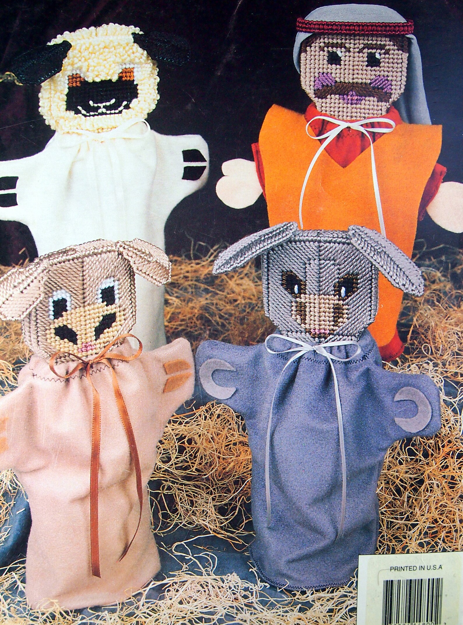 Nativity Hand Puppets by Annie's Attic Vintage Plastic Canvas Pattern ...