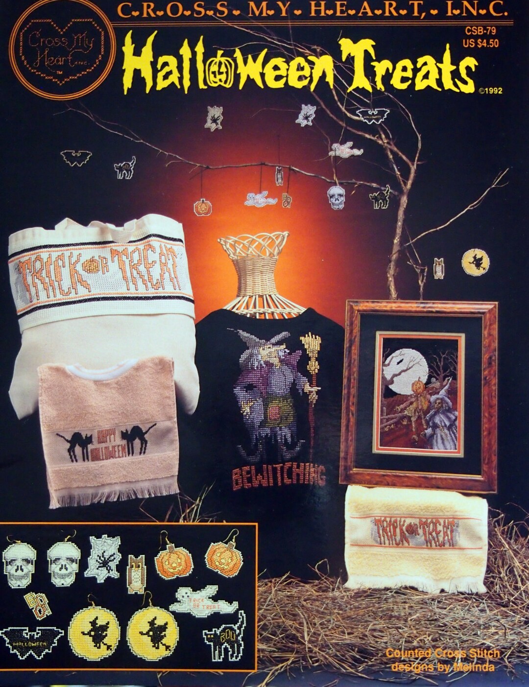 Halloween Treats by Melinda and Cross My Heart, Inc. Vintage Counted ...